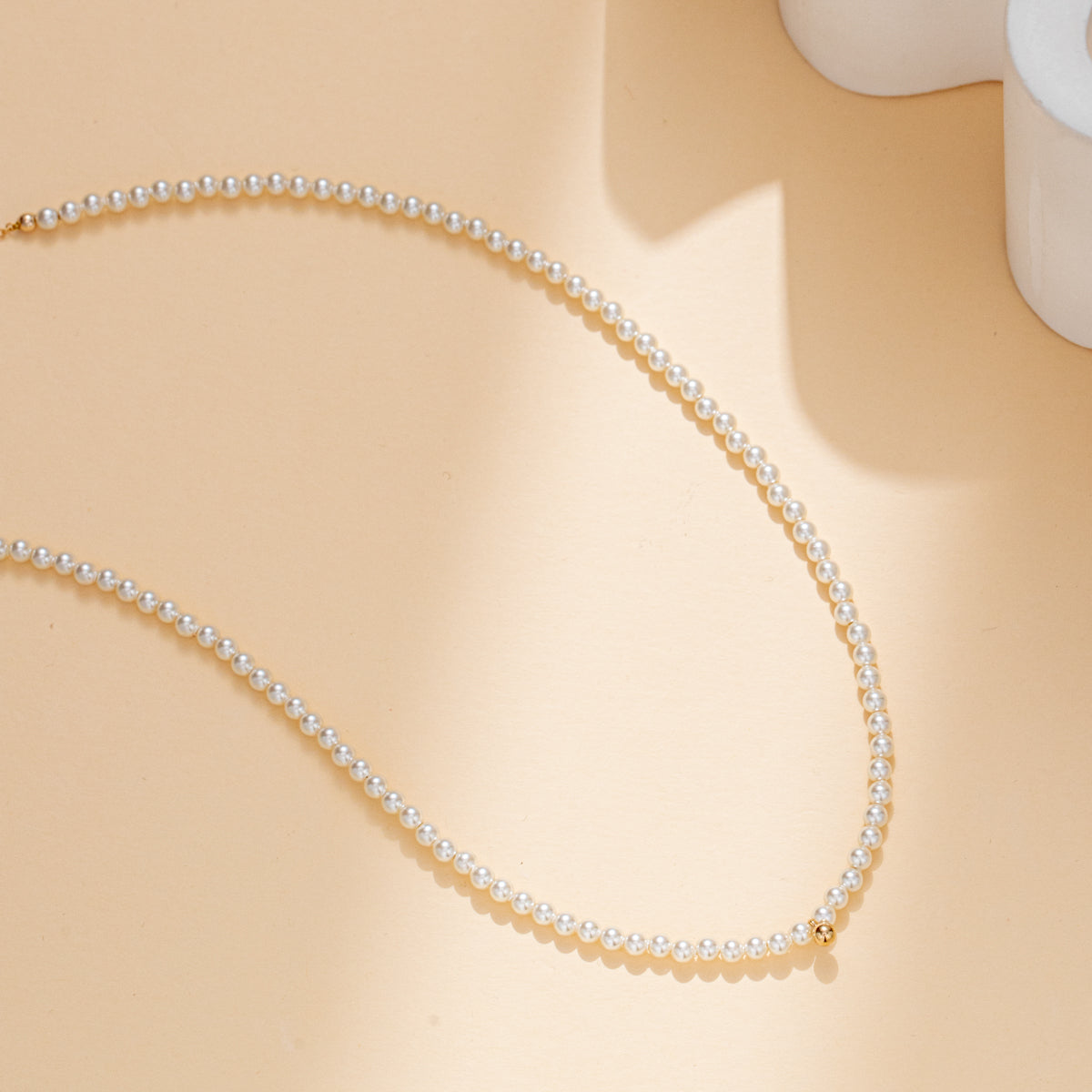 mini Pearls & Gold Bean: Swarovski & 14K Gold Fusion Necklace – Sparkle ...